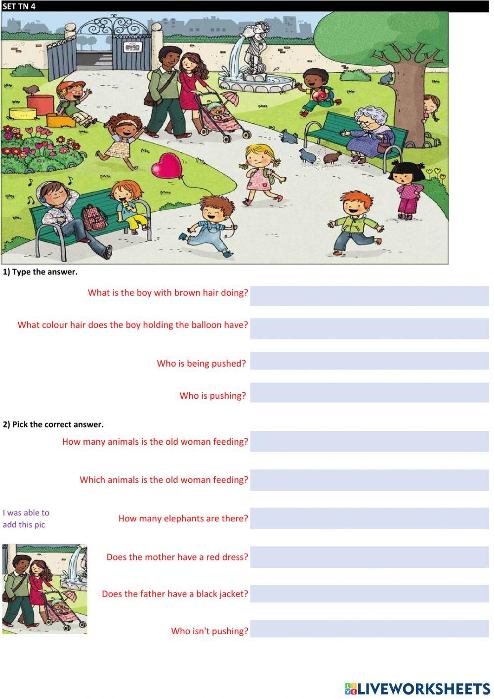 1) Tam Picture Liveworksheets - Set N4 to TN6 online exercise for ...