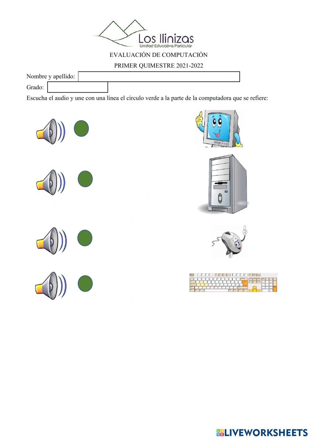 computacion inicial 1q 2122 online exercise for | Live Worksheets