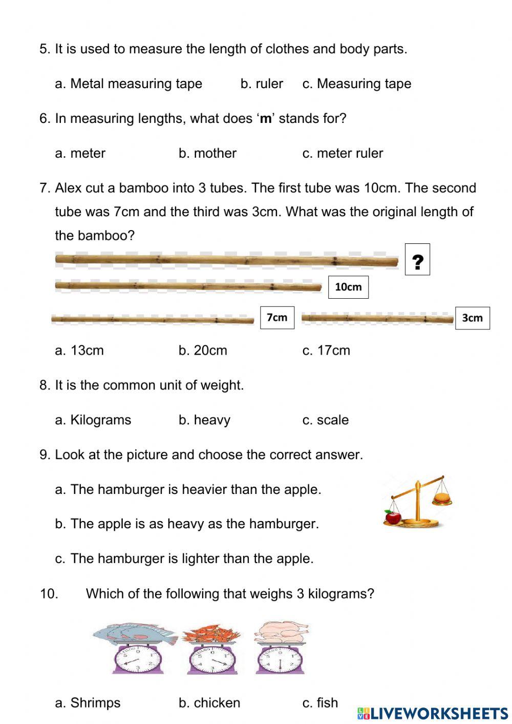Midterm test free online activity | Live Worksheets