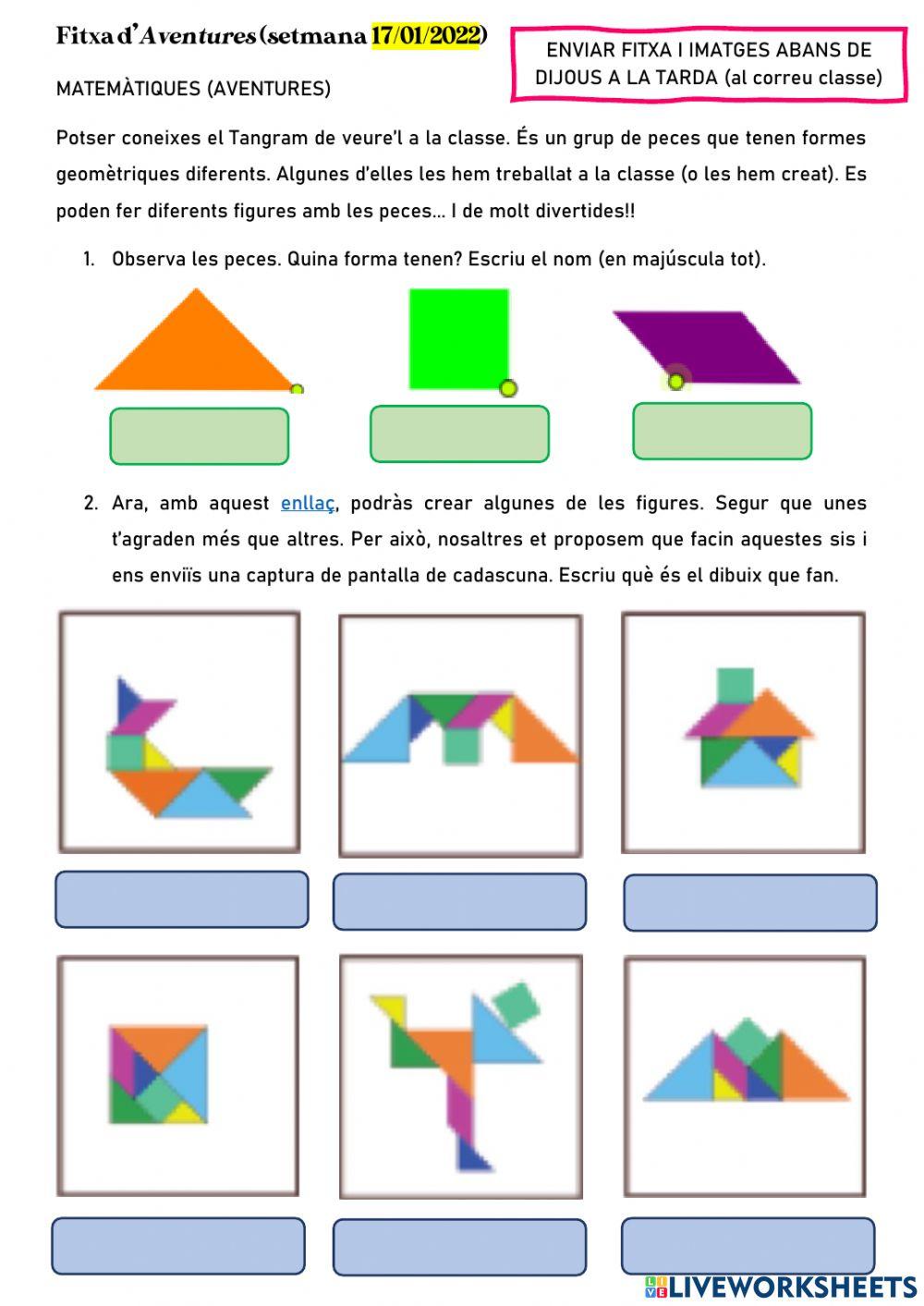 Tangram online exercise for | Live Worksheets