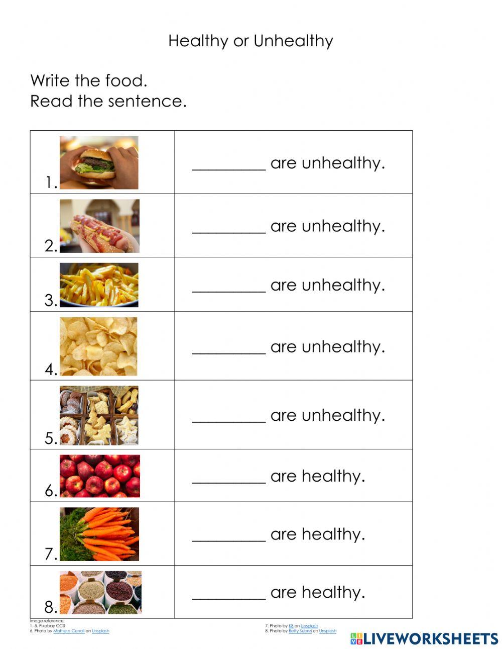 Healthy or Unhealthy exercise for Beginner | Live Worksheets