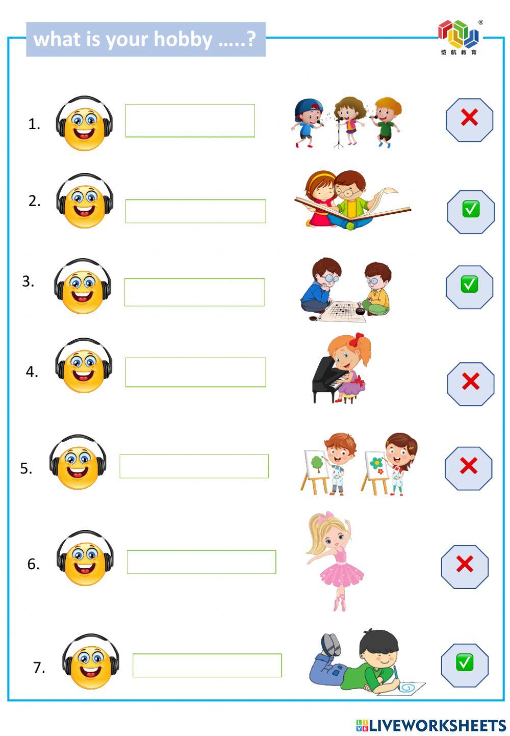 Speaking hobby | Free Interactive Worksheets | 1803098