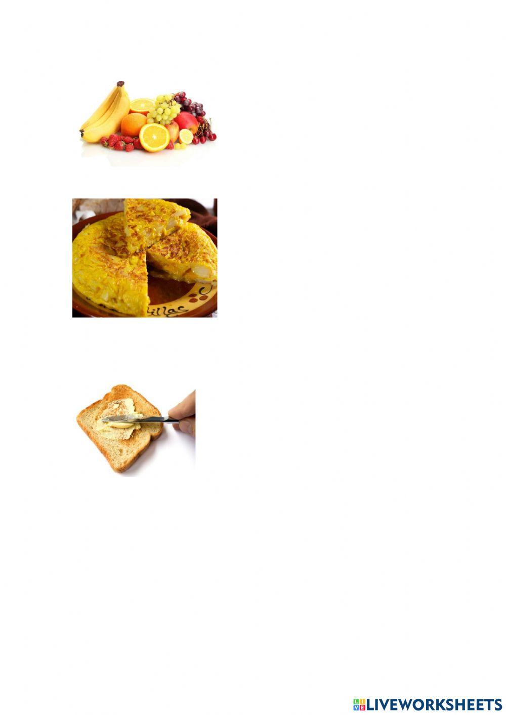 Comida online exercise for 2º | Live Worksheets