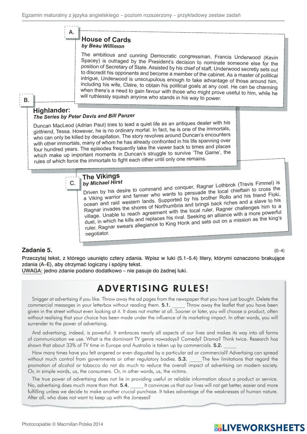 Matura rozszerz… | Free Interactive Worksheets | 2681043