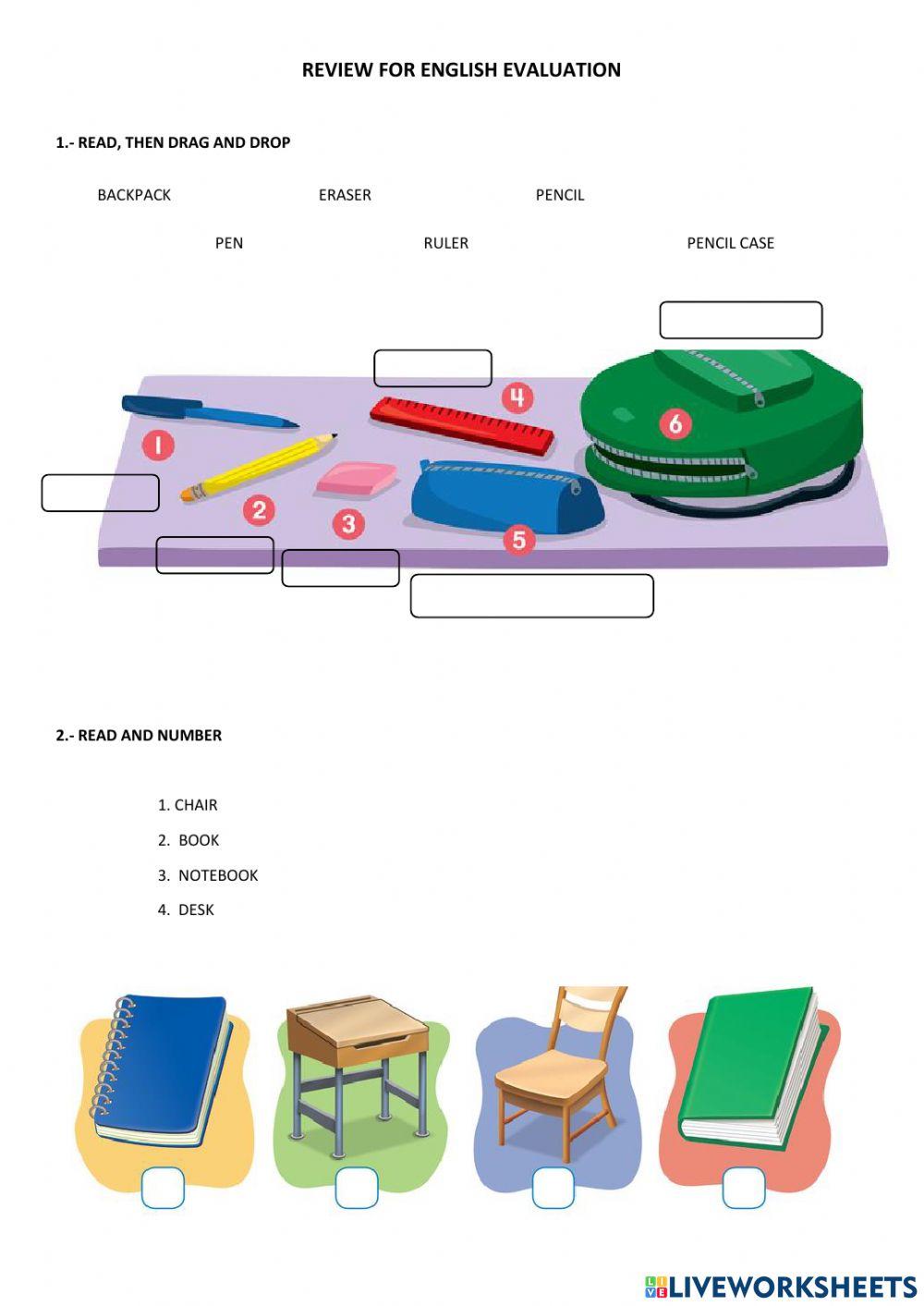 Review for evaluation 1 interactive worksheet | Live Worksheets