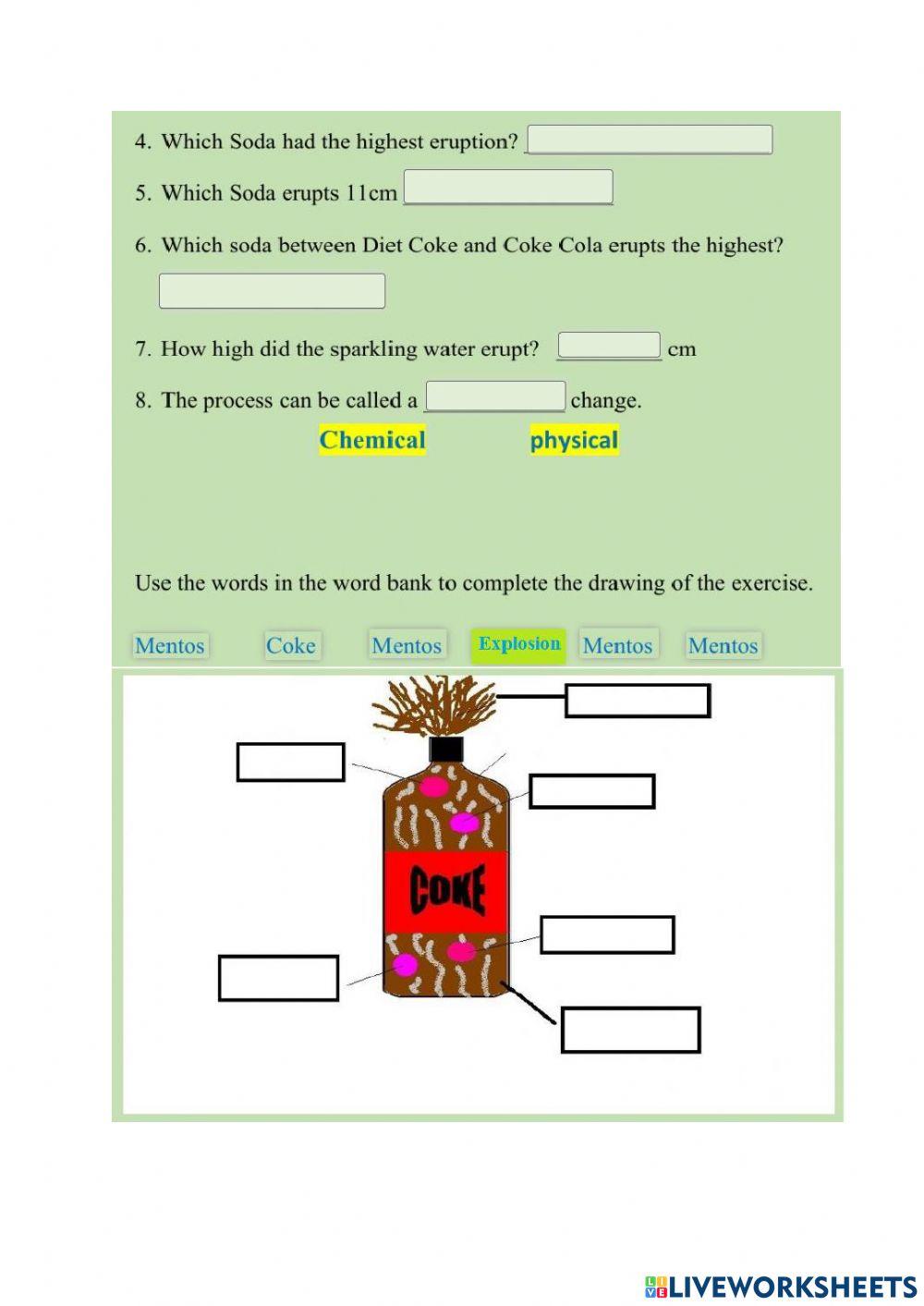 Science 18 January 2022 - Coke and Mentos 1803992 | Elmer