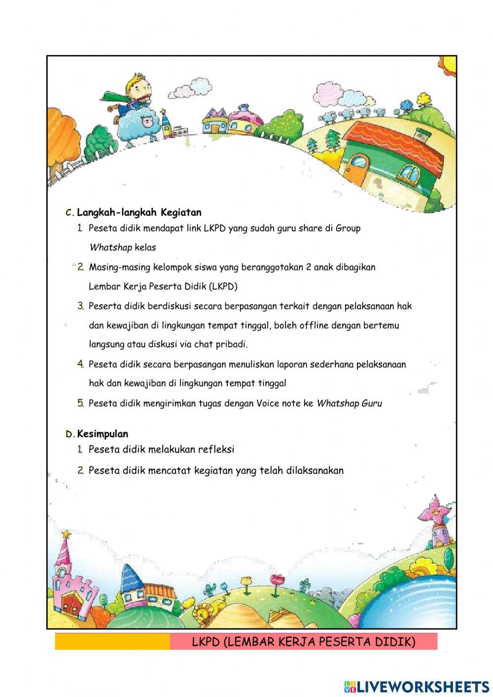 LKPD Kelas VI Tema 6 Subtema 1 Pembelajaran 1 1816404