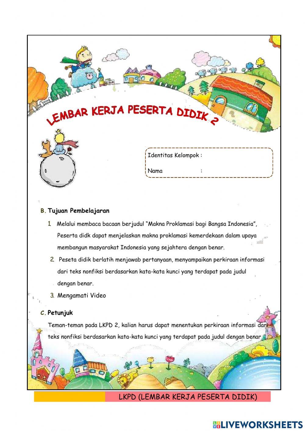 LKPD Kelas VI Tema 6 Subtema 1 Pembelajaran 1 1816404