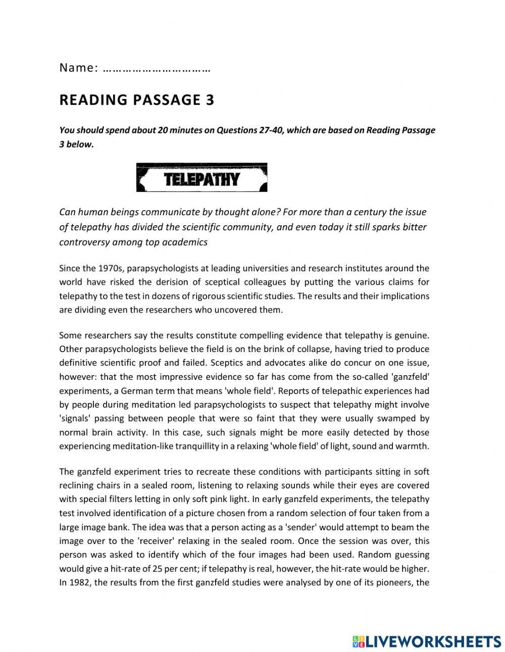 Foundation 2-Module 1-Practice reading worksheet | Live Worksheets