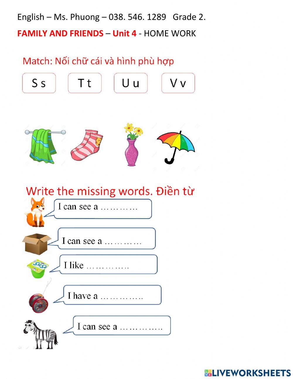 S,t,u,v,x,y,z worksheet | Live Worksheets