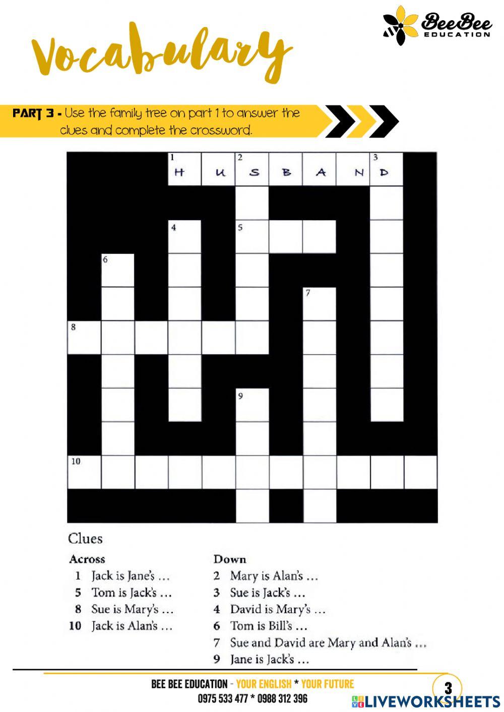 (KET) U1 Family - Vocabulary practice at home online exercise for ...