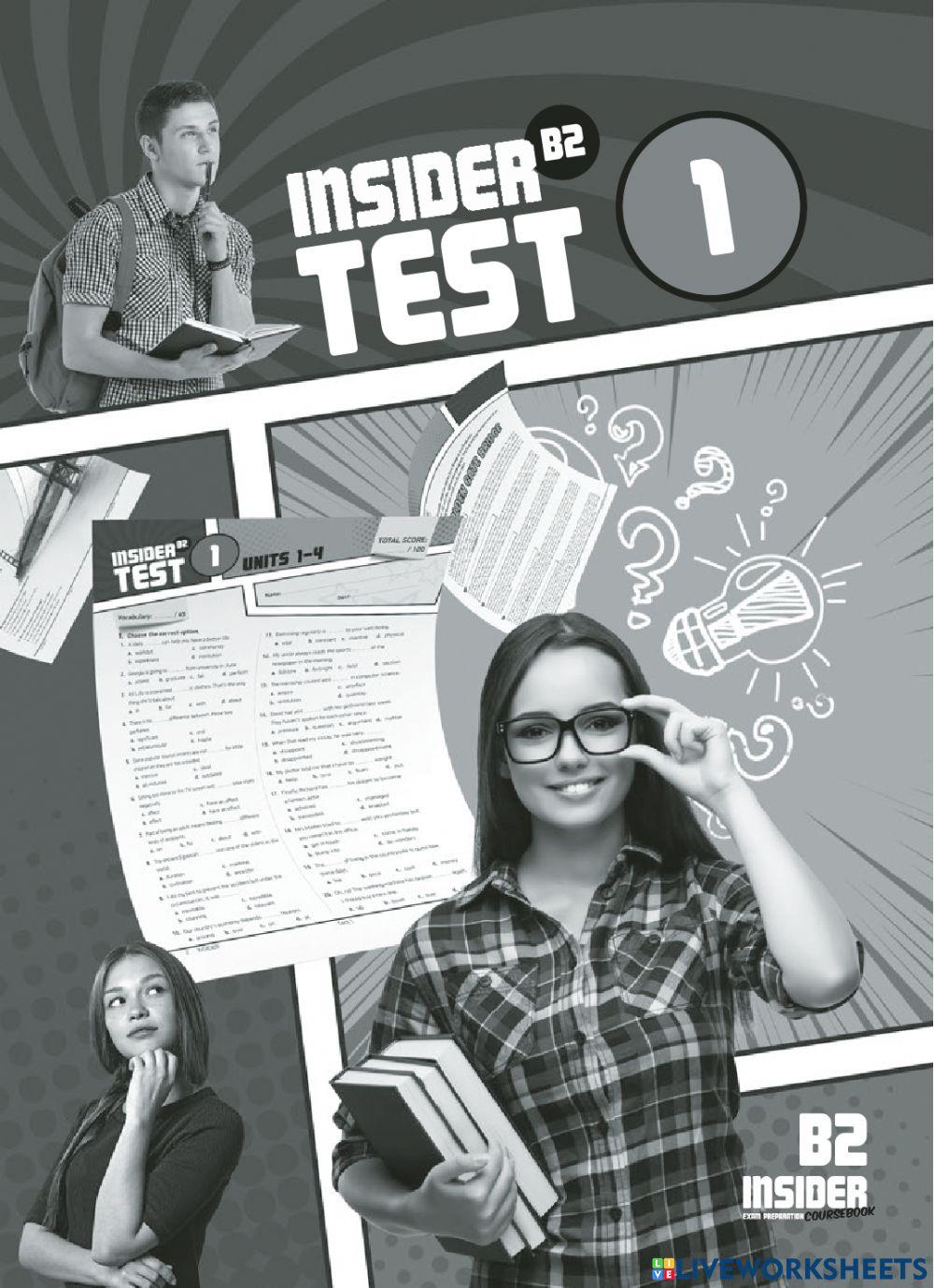 Insider B2 - Te… | Free Interactive Worksheets | 6813760