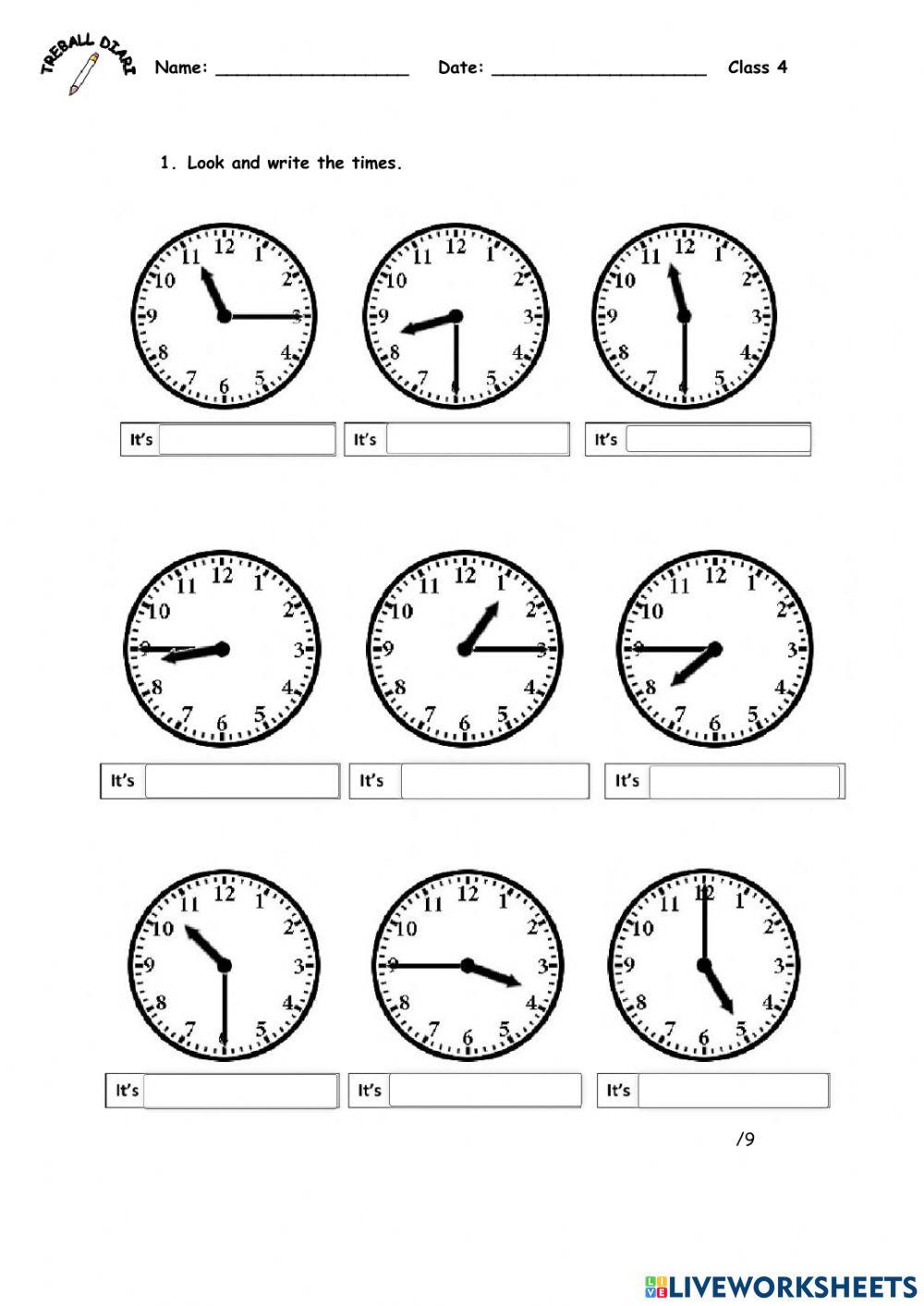 Times & weather worksheet | Live Worksheets