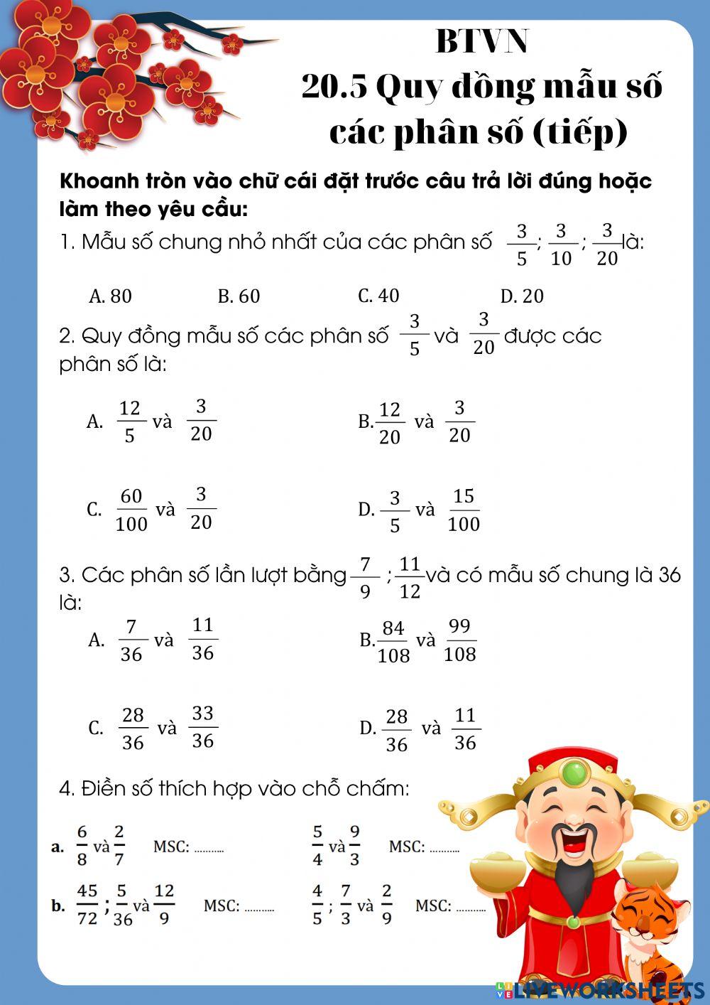 Btvn 20.5 worksheet | Live Worksheets