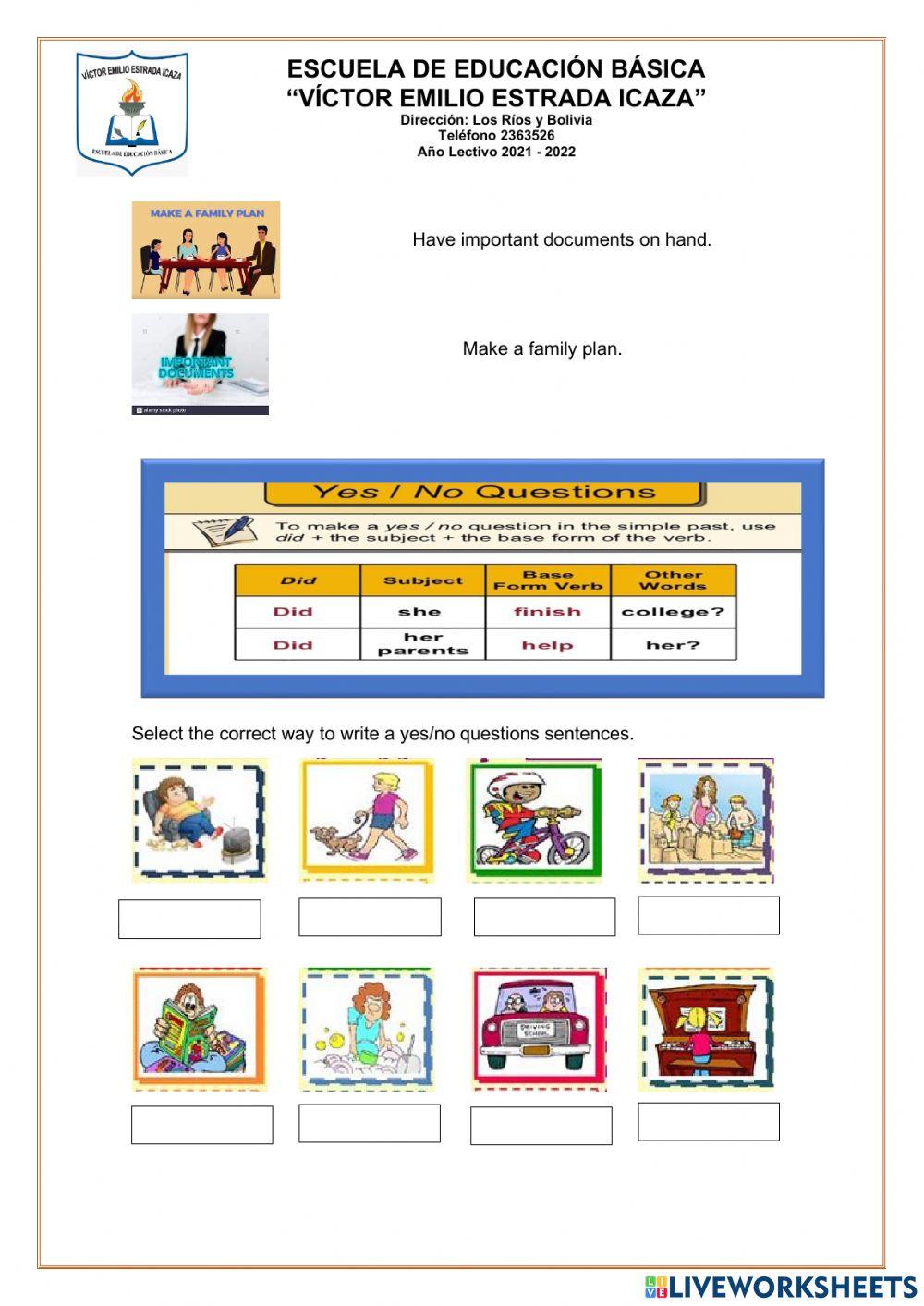 PROYECTO 7 SEMANA 2 OCTAVO A online exercise for | Live Worksheets