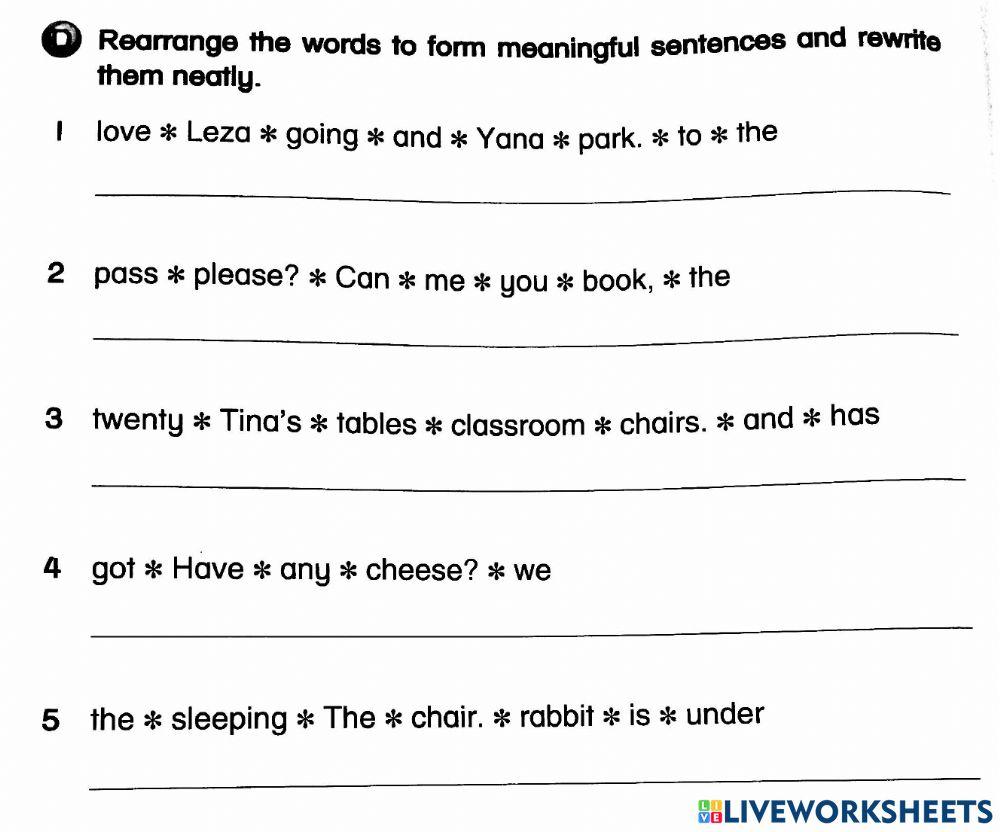 English Revision free exercise | Live Worksheets