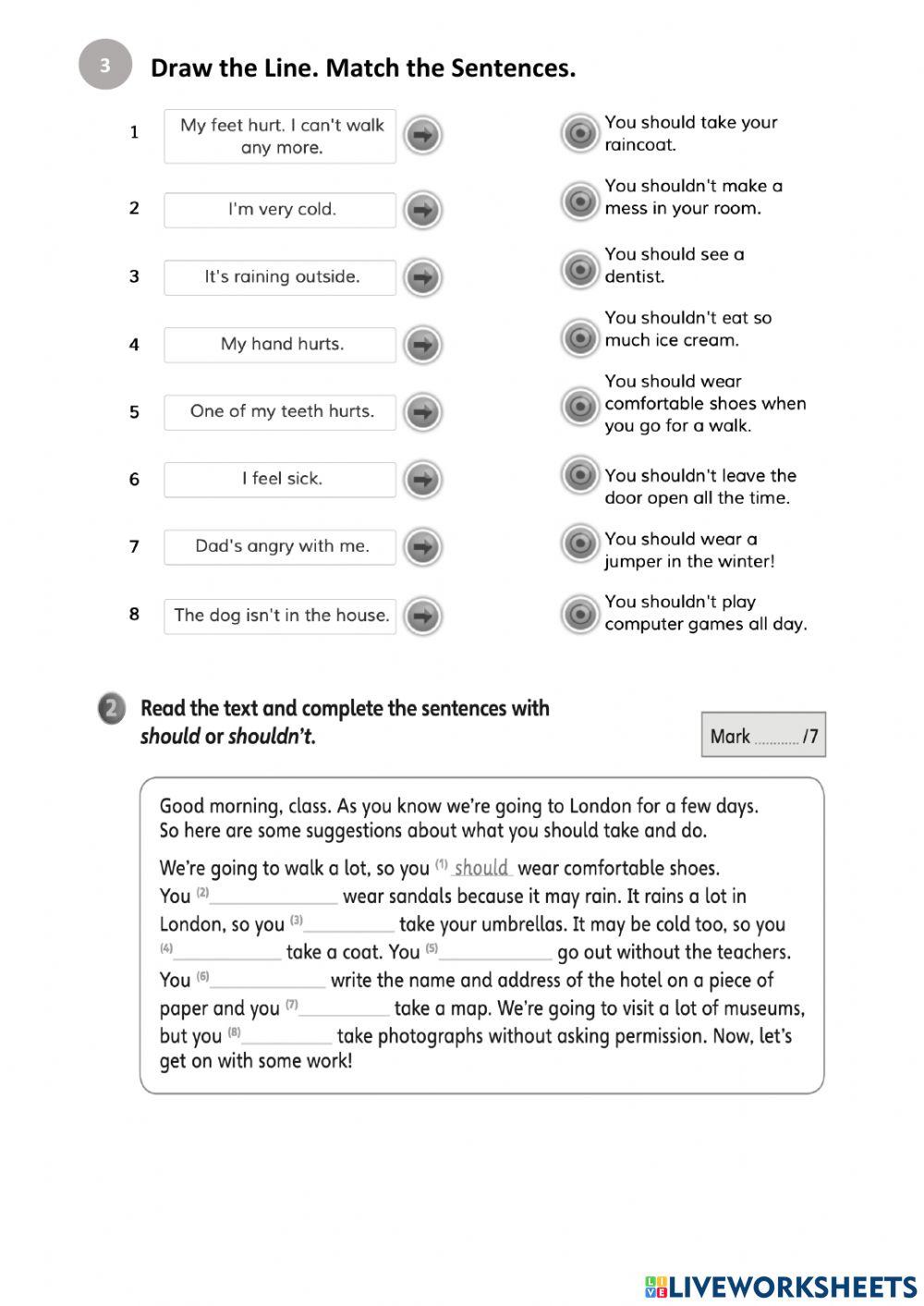 HOMEWORK-UNIT6-G5 online exercise for | Live Worksheets