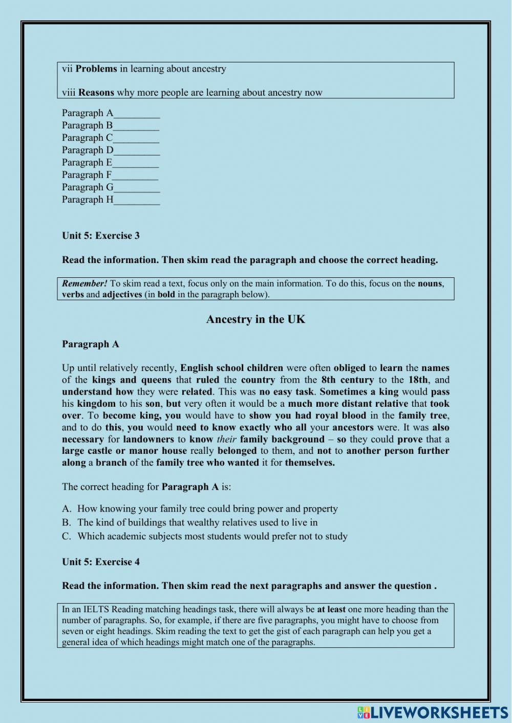 MS1-U5-SKILL MODULES online exercise for | Live Worksheets