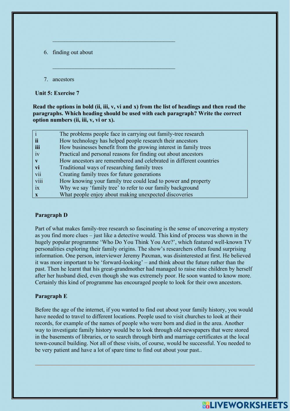 MS1-U5-SKILL MODULES online exercise for | Live Worksheets