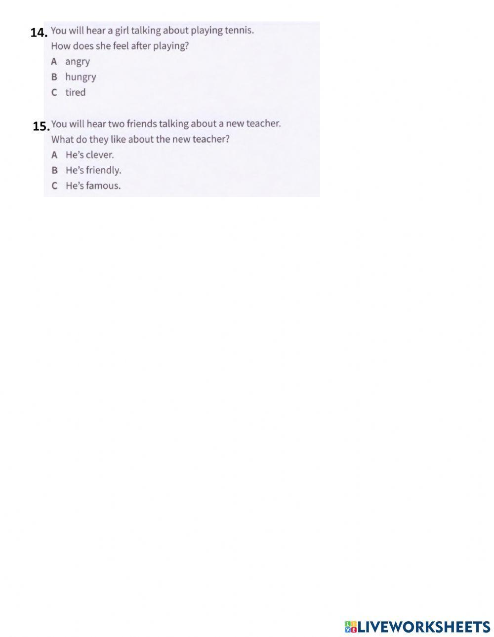 Complete ket - … | Free Interactive Worksheets | 1805918