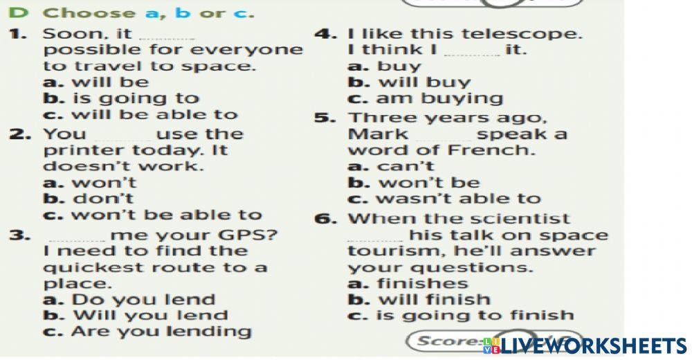 Round up 6 EX D online exercise for | Live Worksheets