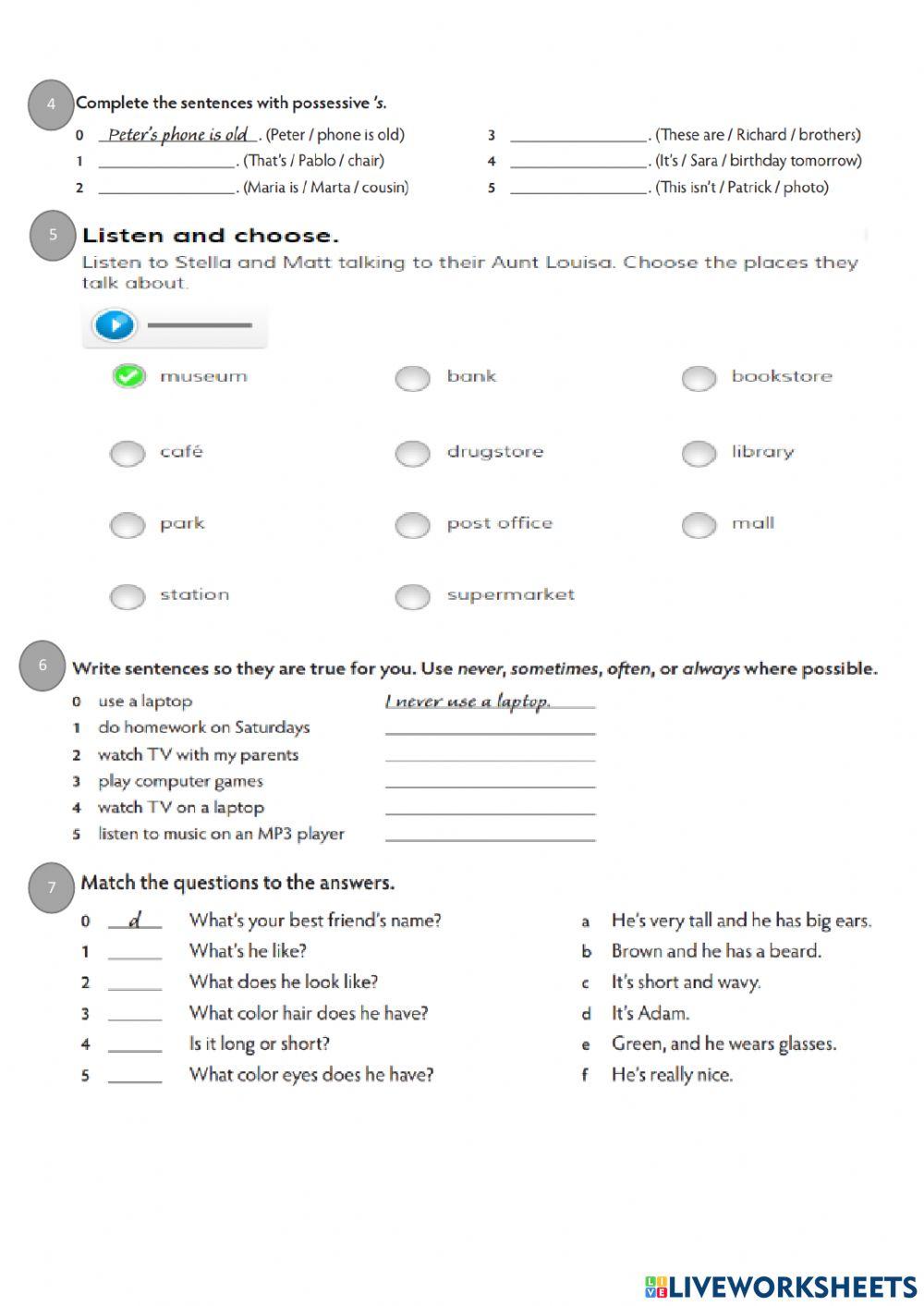 Final Test A think Starter online exercise for | Live Worksheets