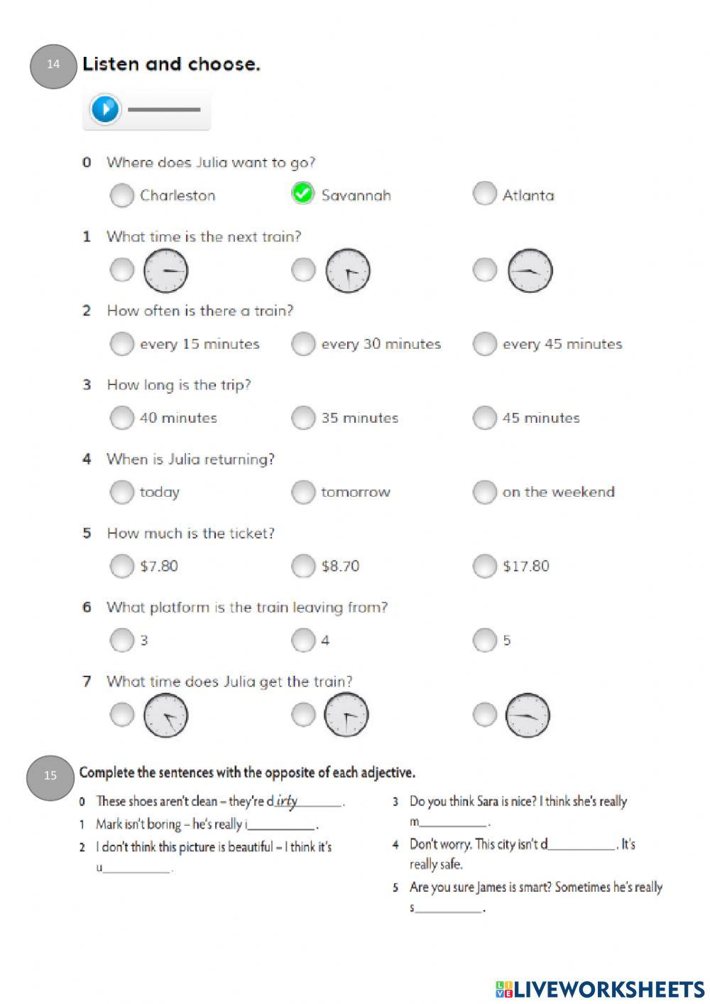 Final Test A think Starter online exercise for | Live Worksheets