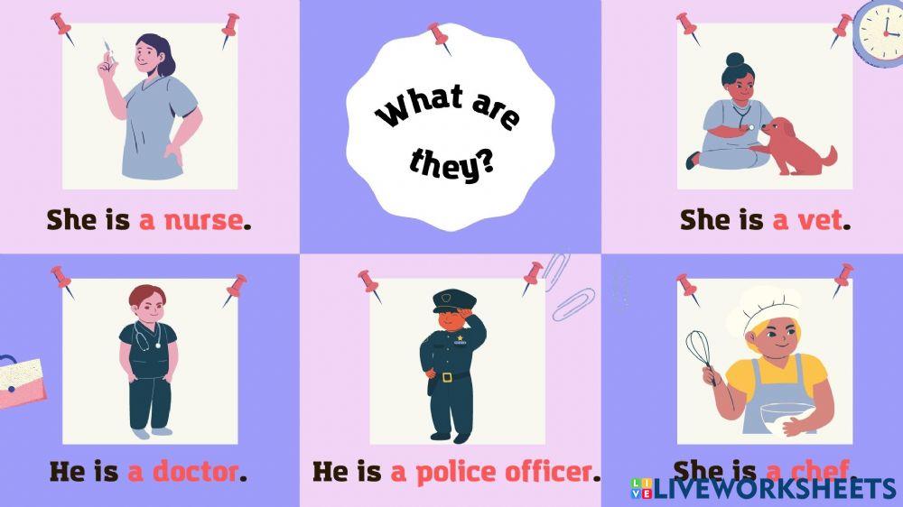 Jobs online exercise for Grade 3 | Live Worksheets