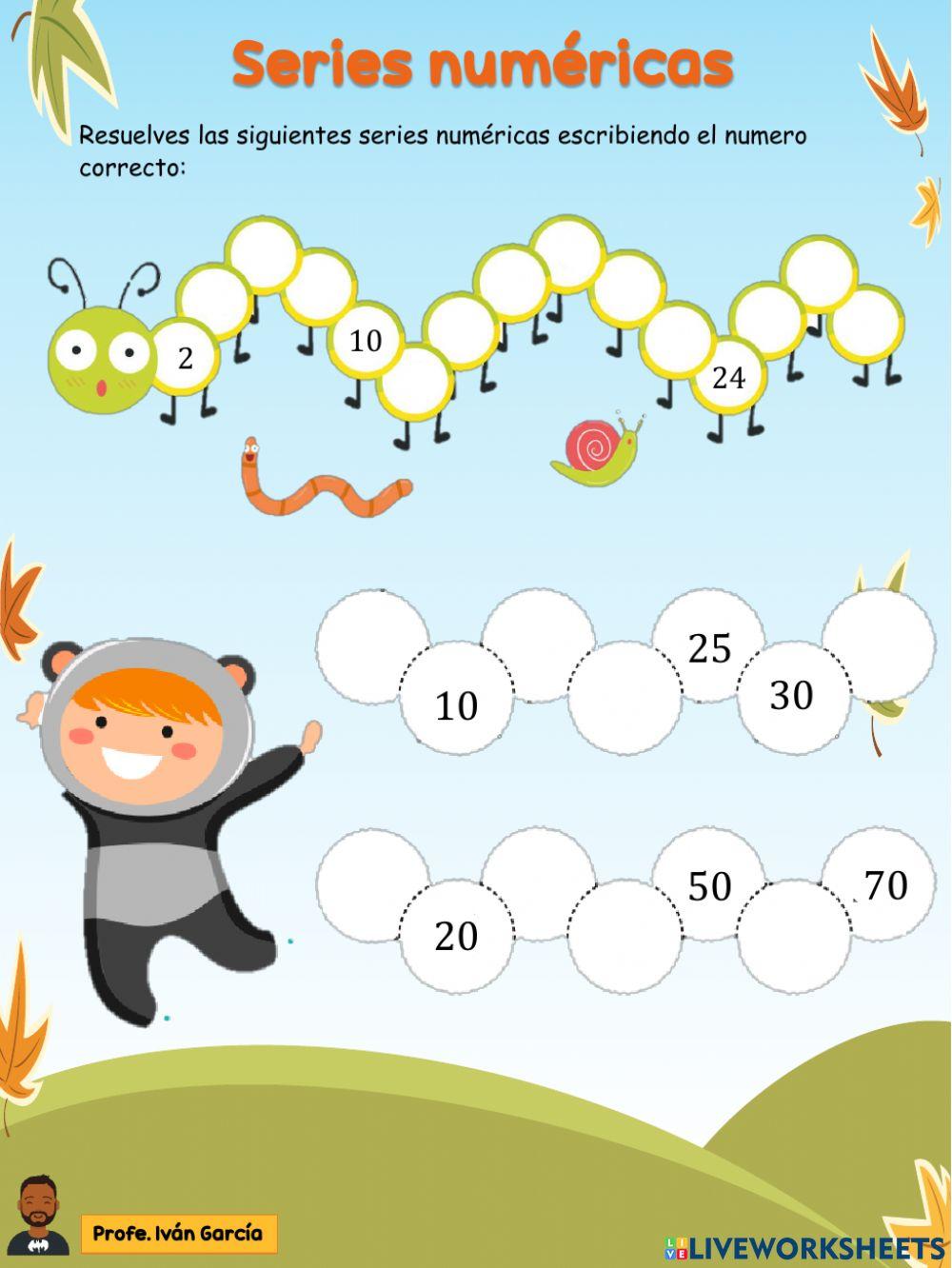 Series numéricas online exercise for Secundaria especial | Live Worksheets