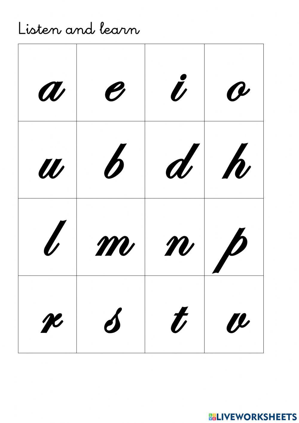 Alphabet online exercise for second grade | Live Worksheets