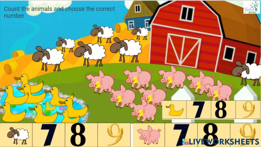 Count and choose exercise | Live Worksheets