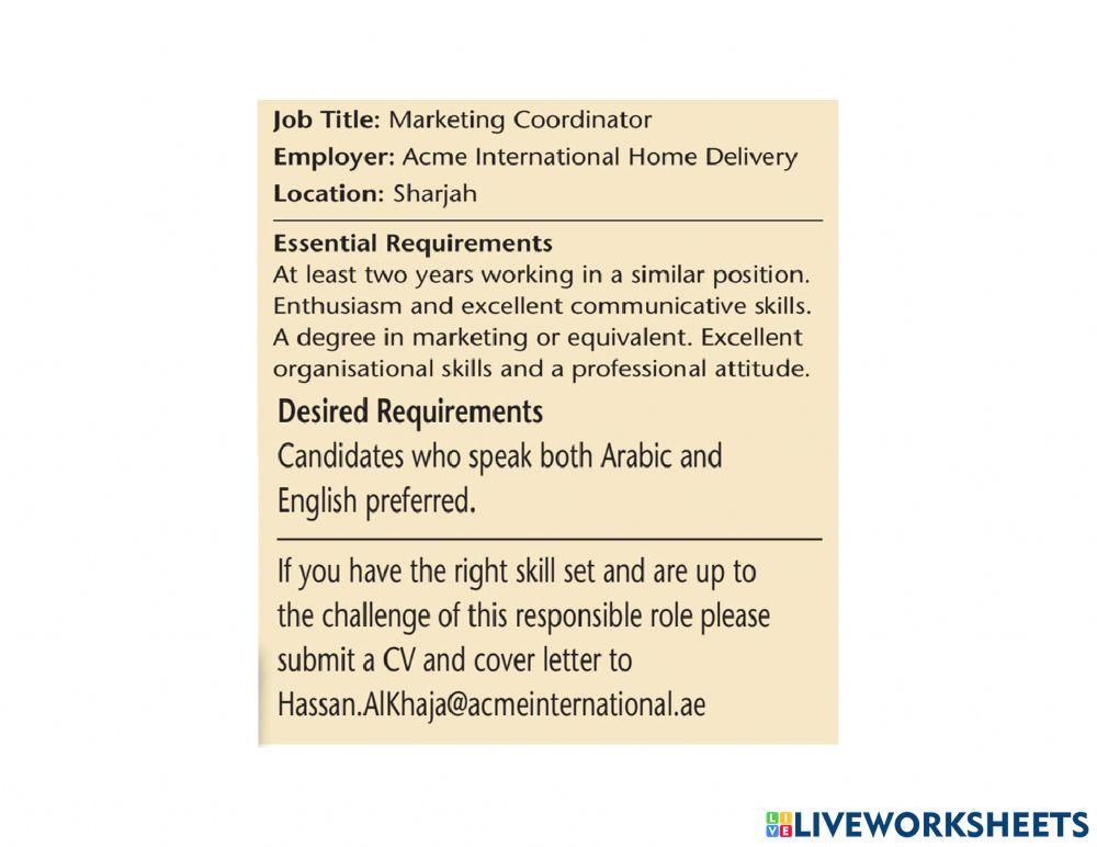 Brand you | Free Interactive Worksheets | 1807375