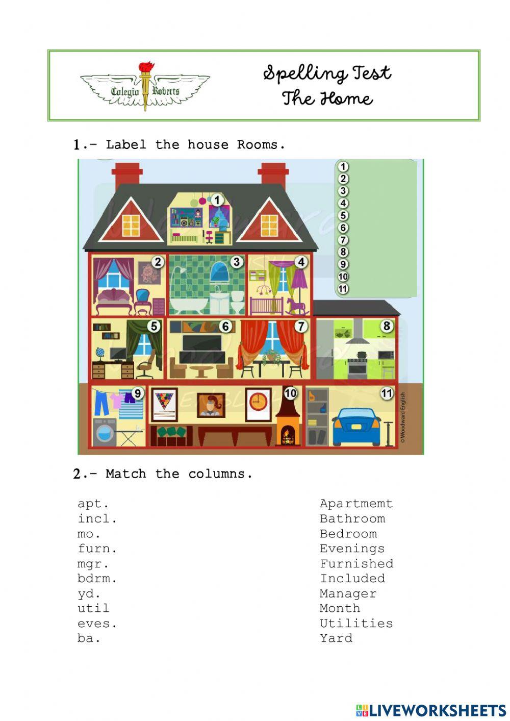 House online exercise for bachillerato | Live Worksheets