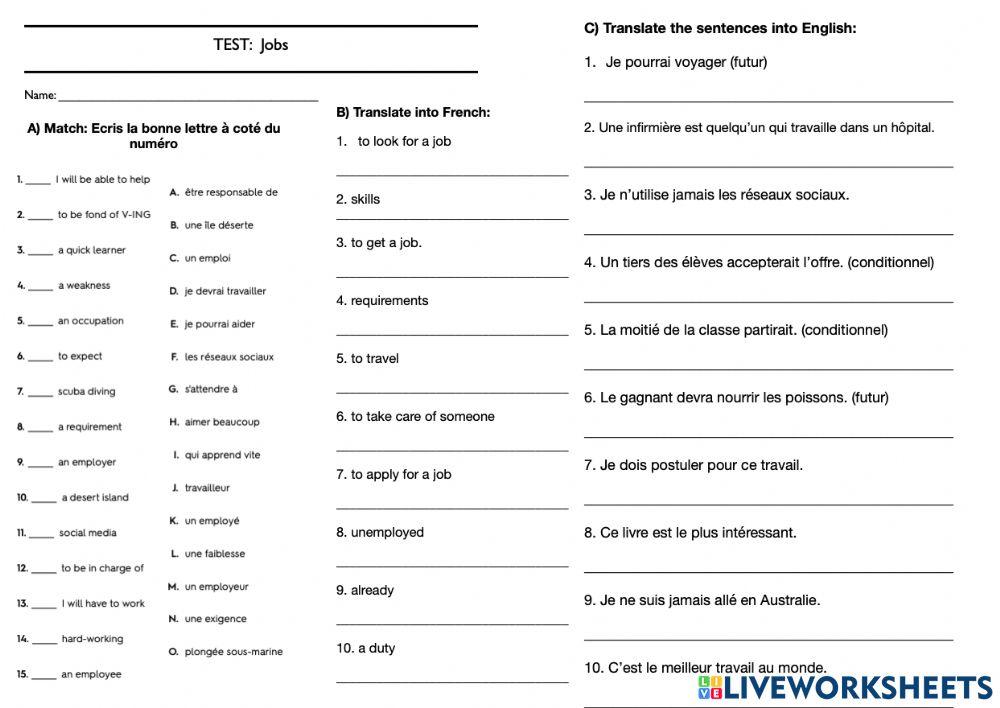 1808129 | Best job - test time | DedicatedEnglishTeacher