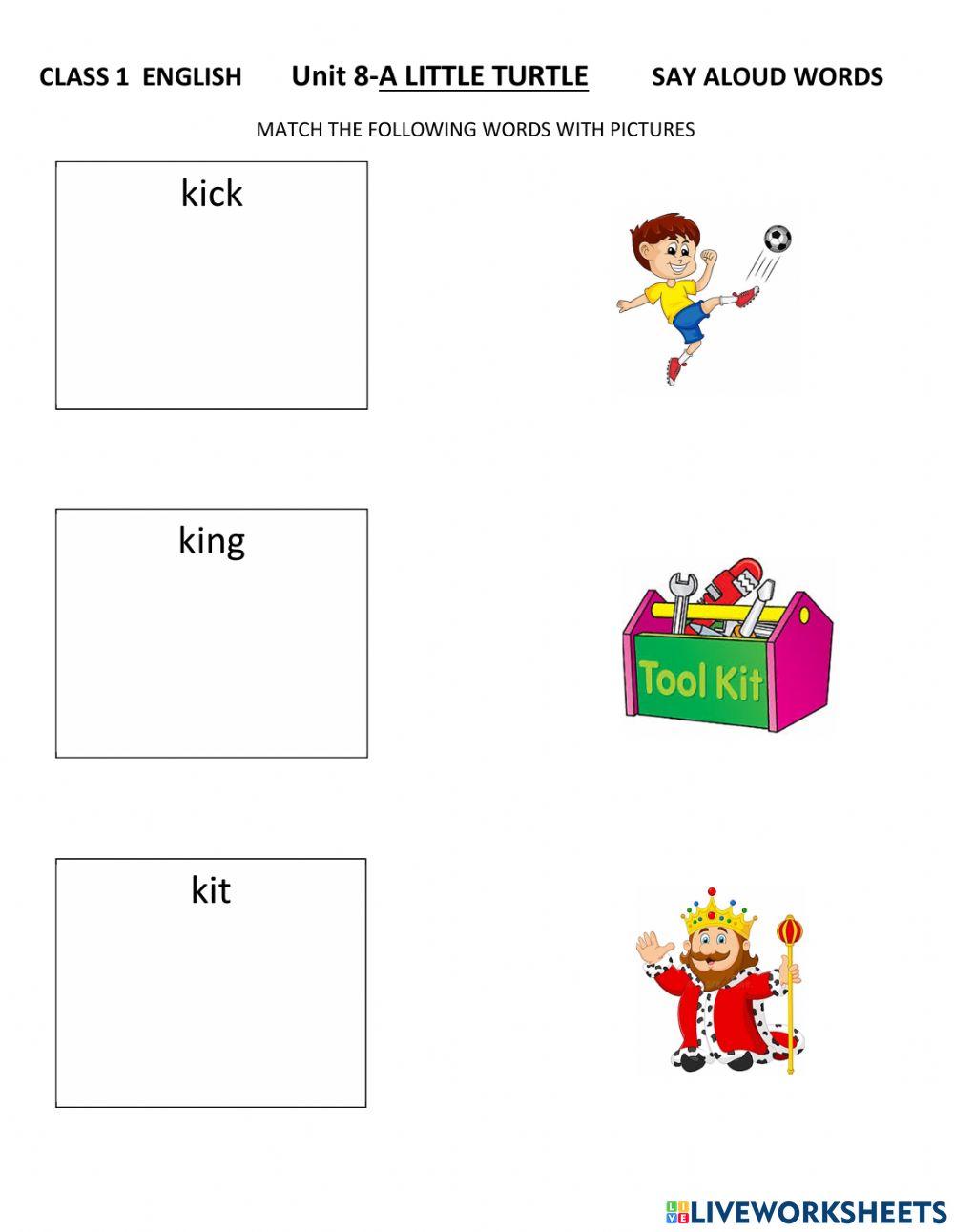 Say aloud words 1808181 | Pikugenic | LiveWorksheets