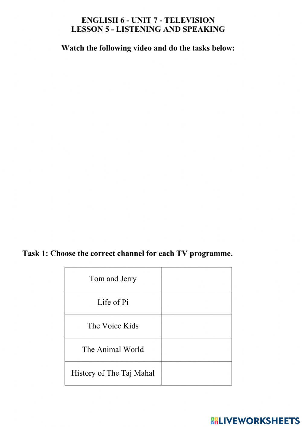 G6 Unit 7 Liste… | Free Interactive Worksheets | 1808226