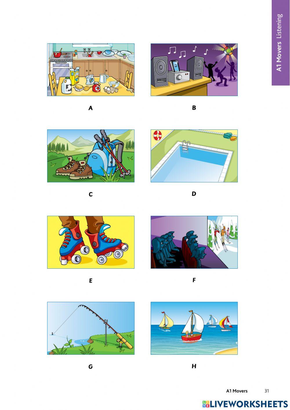 hobbies movers online exercise for | Live Worksheets