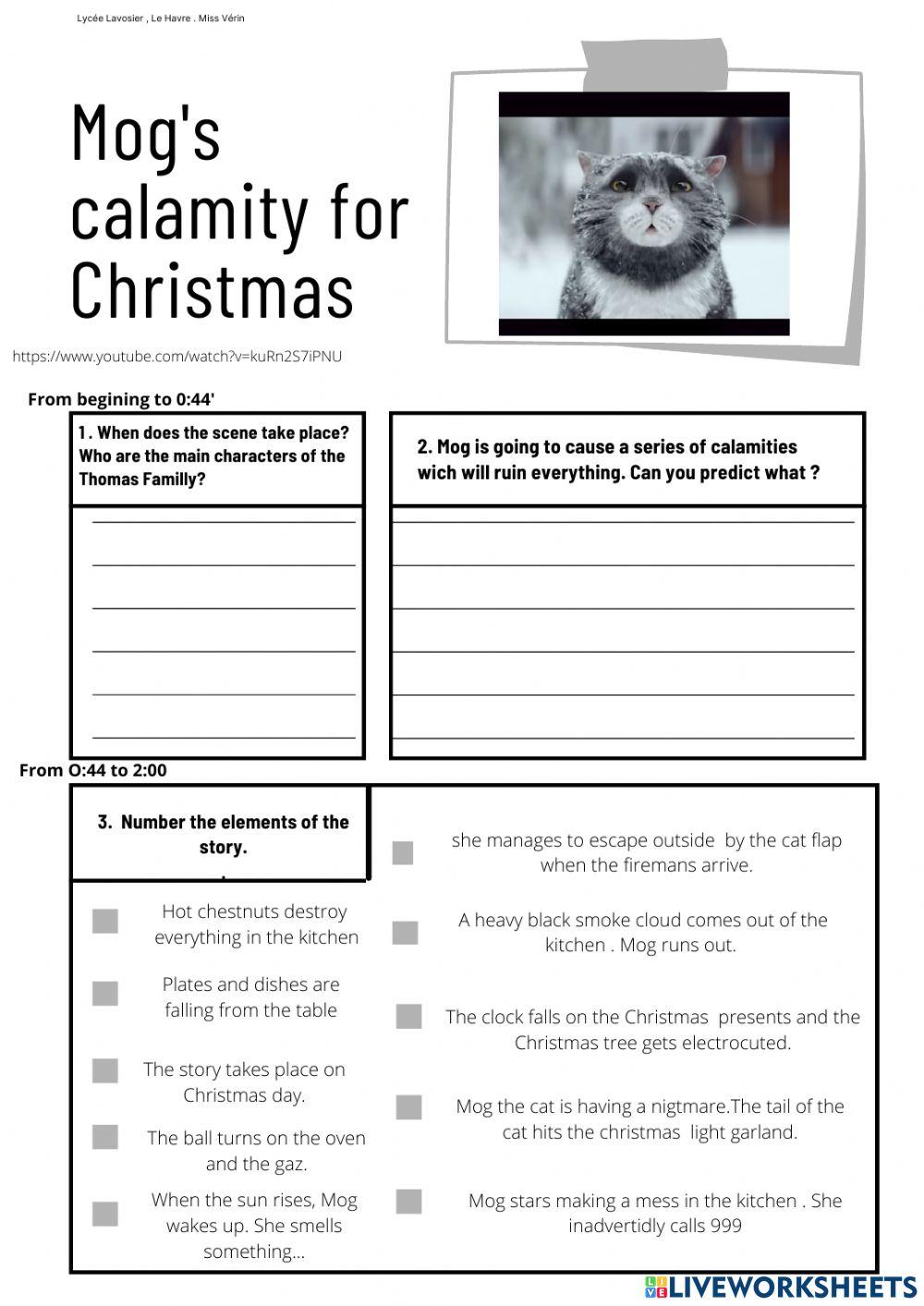 Mog's calamity … | Free Interactive Worksheets | 1695737