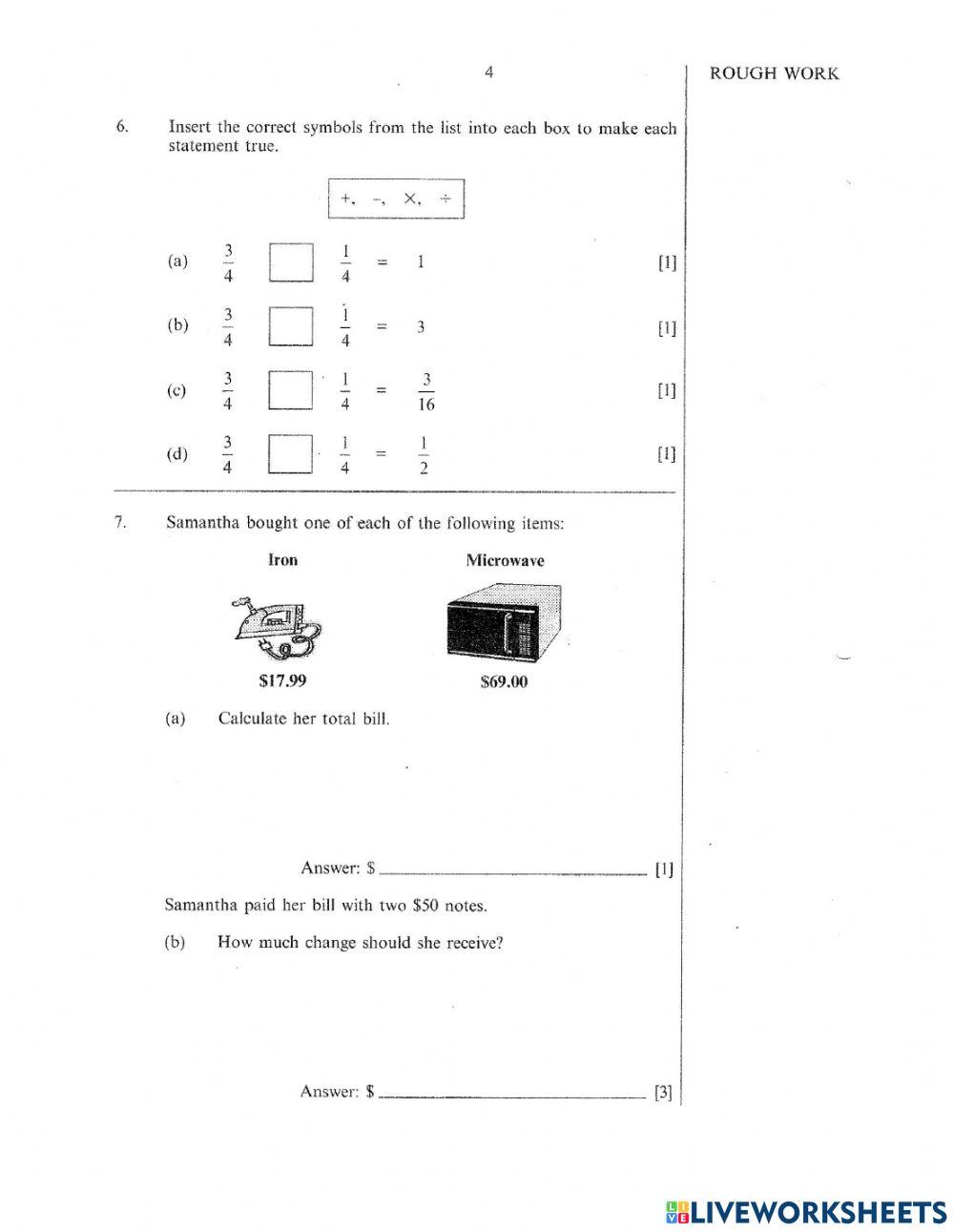 BJC Paper 1 2006 | Free Interactive Worksheets | 1809038