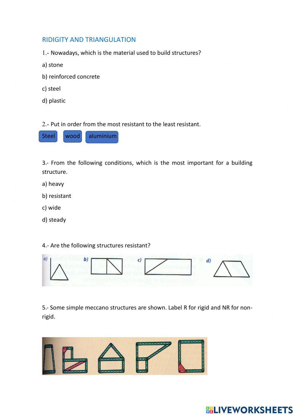 Structures Acti… | Free Interactive Worksheets | 5280720