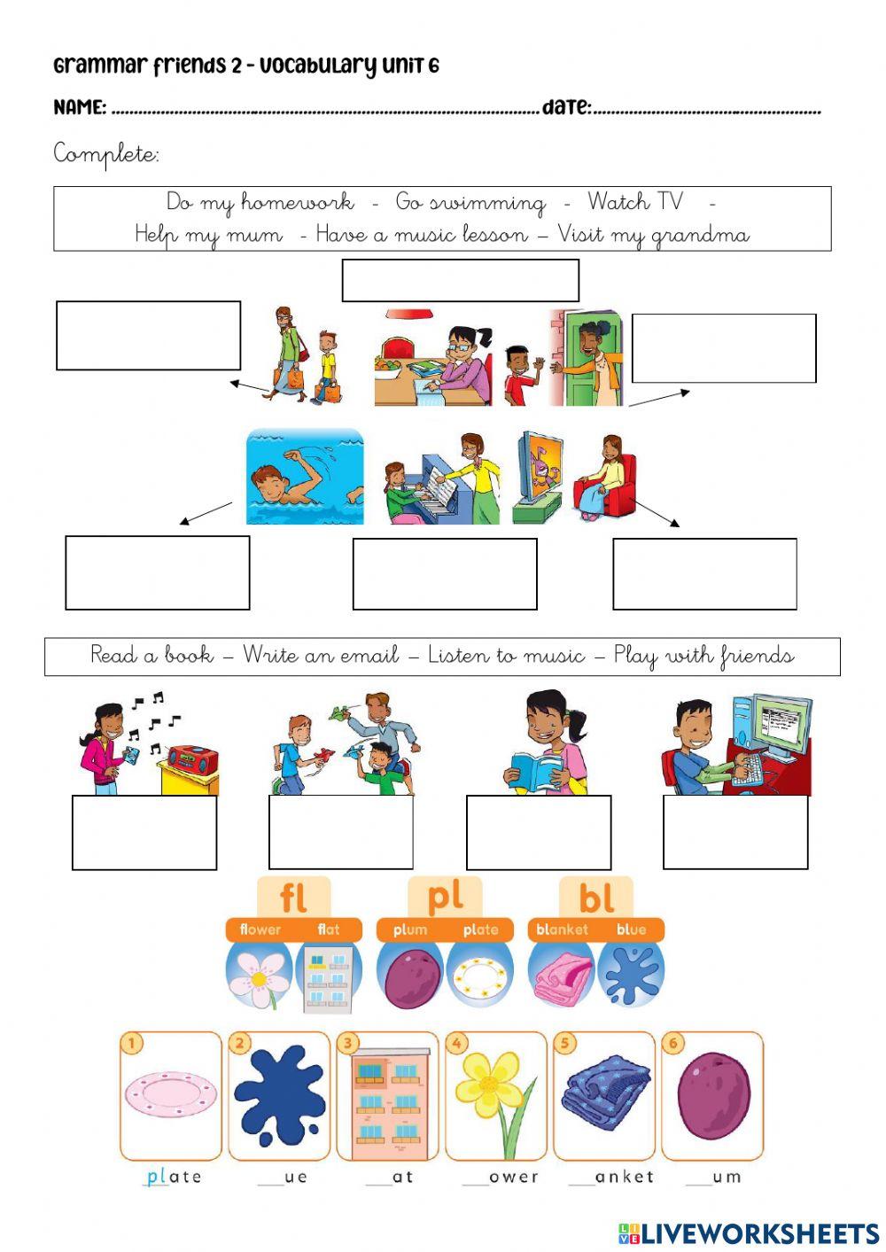 GF2 - UNIT 6 worksheet | Live Worksheets