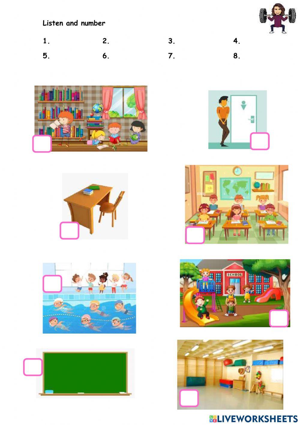 School listening | Free Interactive Worksheets | 1809504