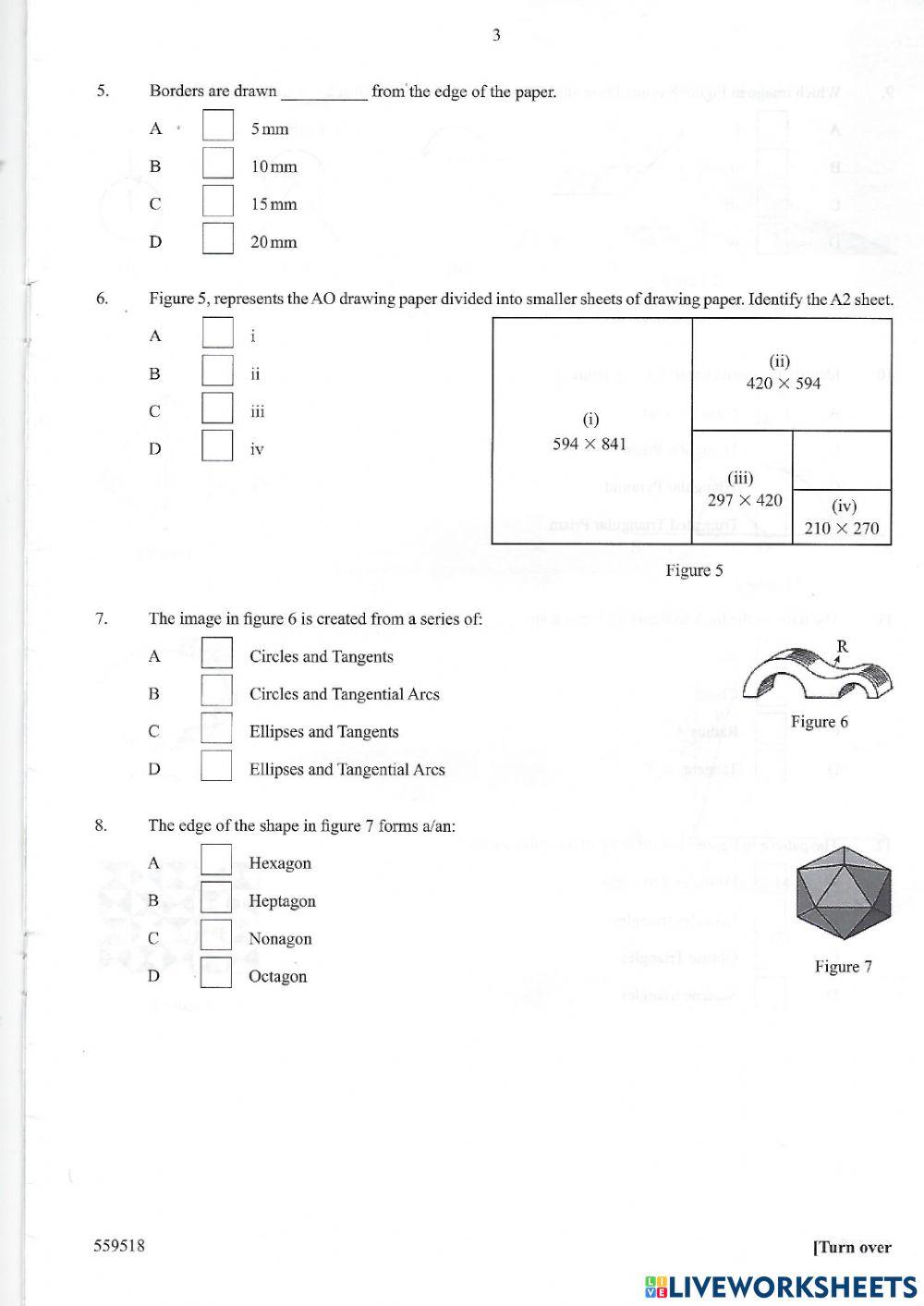 BJC EXAMINATION SECTION A-2019 online exercise for | Live Worksheets