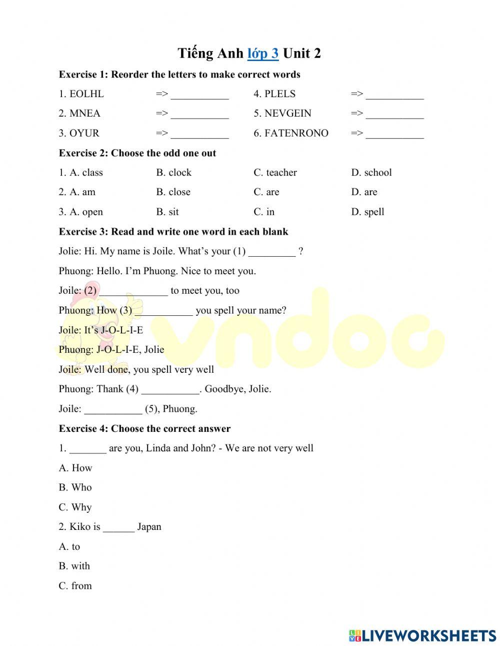 Eng-3 activity | Live Worksheets