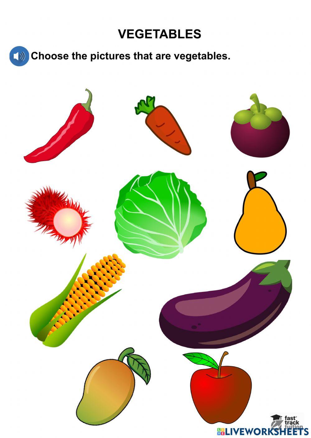 Vegetables 3 | Live Worksheets