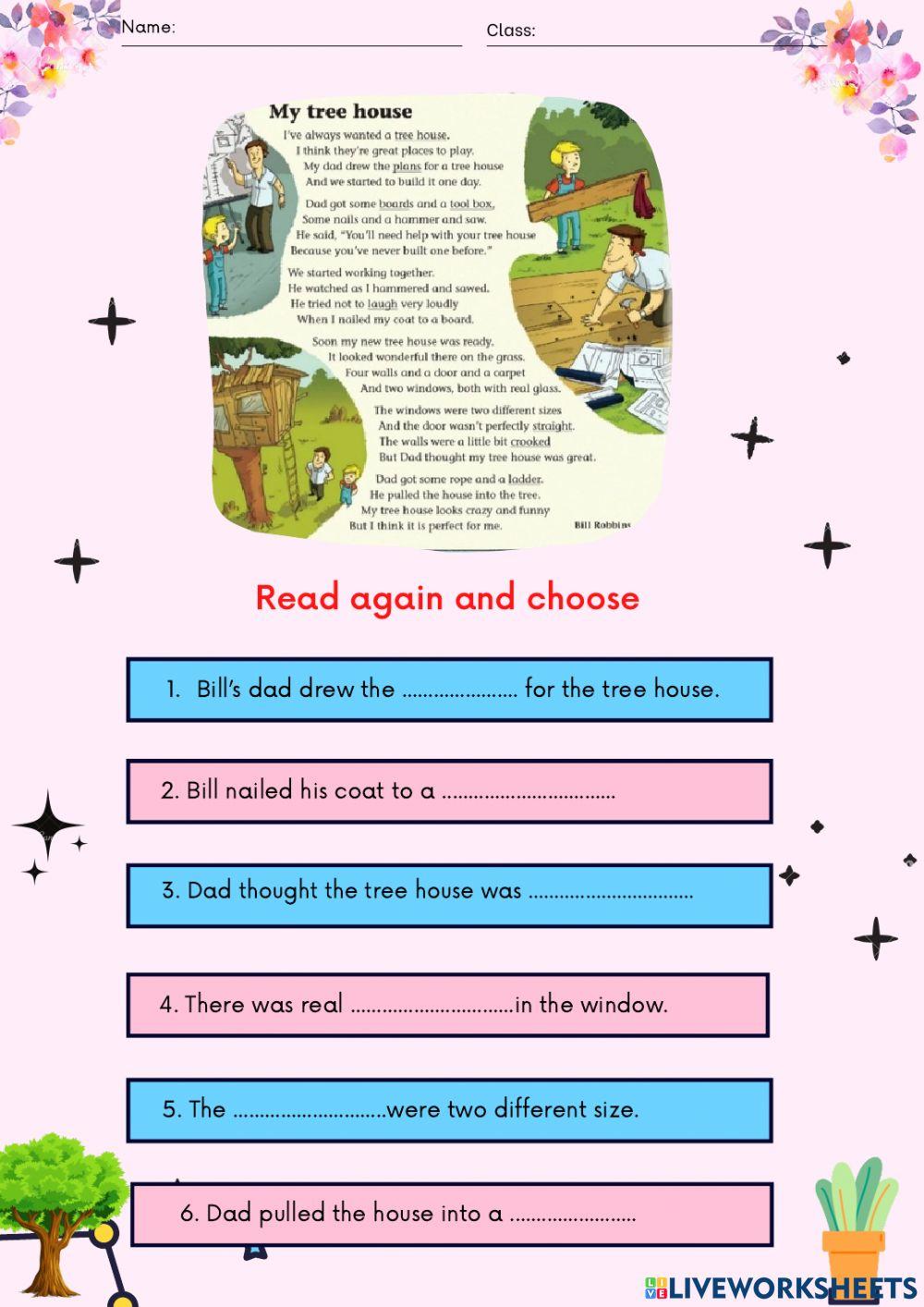 My tree house 2655221 | Daisy1510 | Live Worksheets