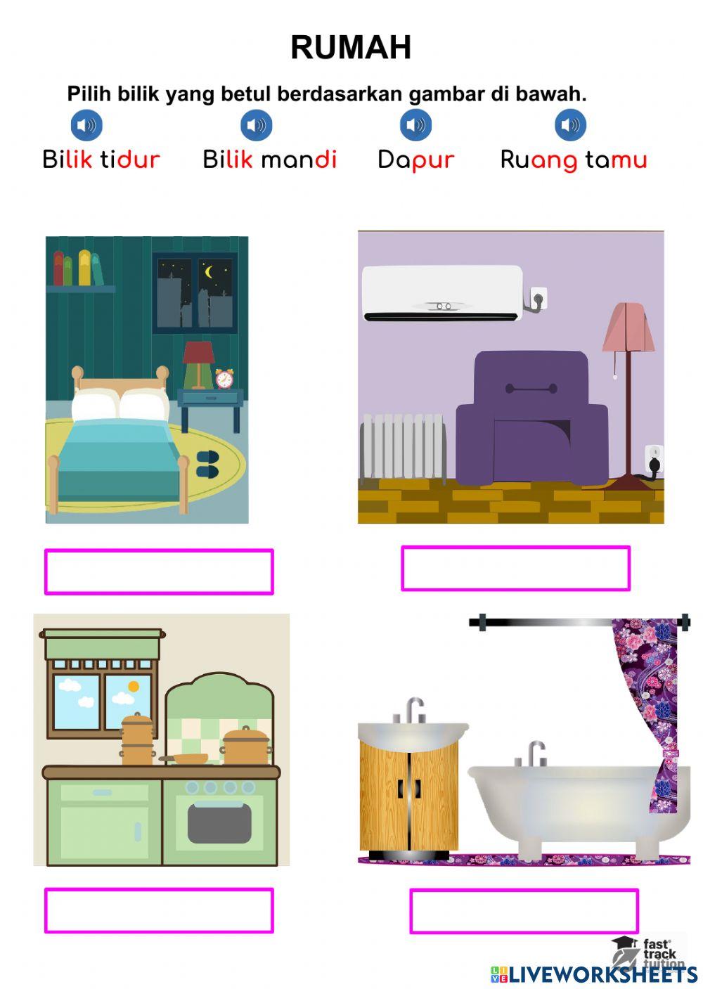 Rumah online exercise | Live Worksheets