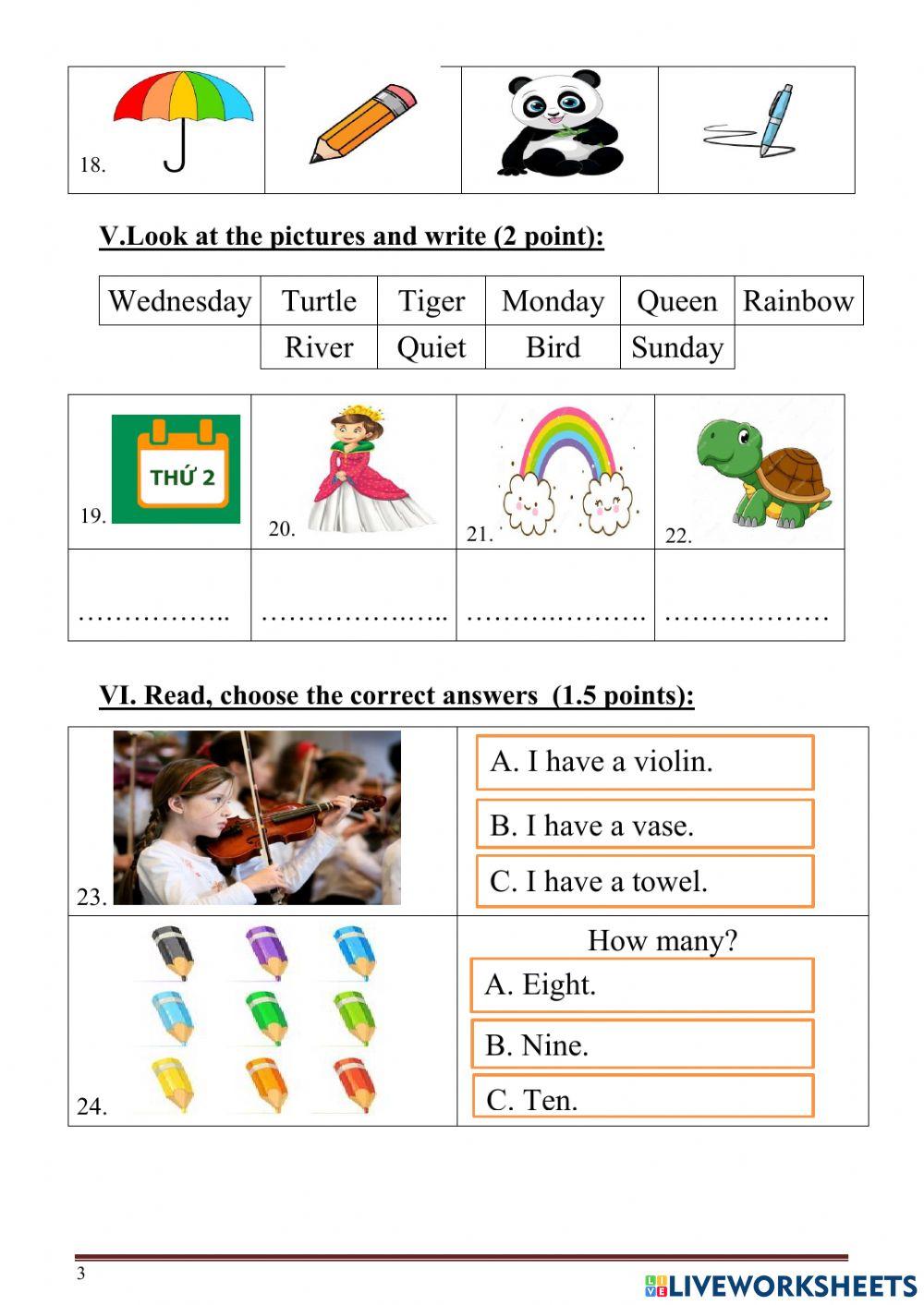 1765861 | The first test grade 2 - school years 2021-2022