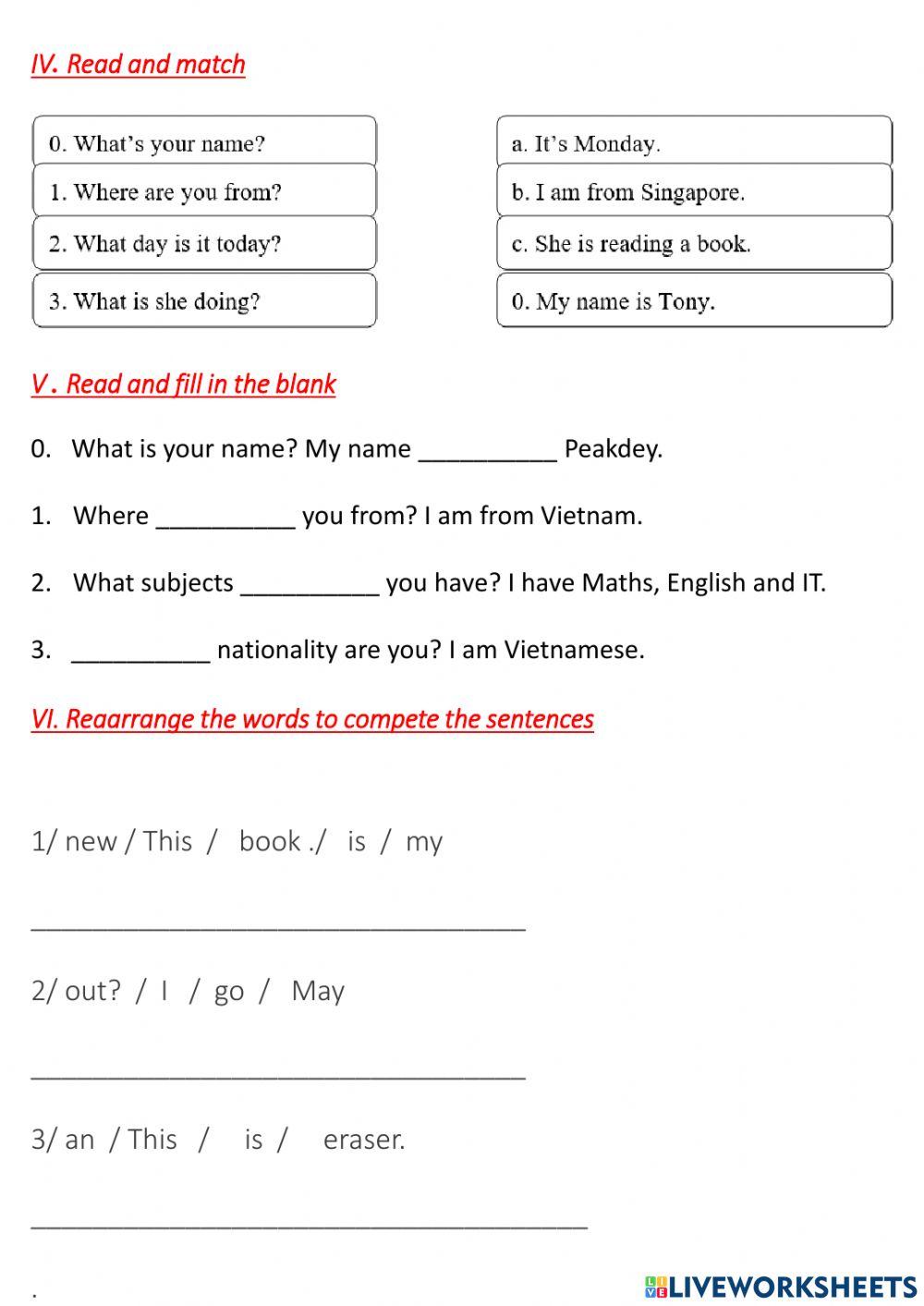Grade 4 worksheet activity for 4 | Live Worksheets