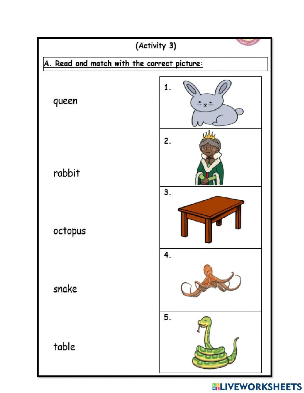 Word with pic | hind16 | Live Worksheets